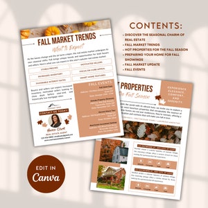 October Real Estate Newsletter, Realtor Fall Marketing Newsletter ...