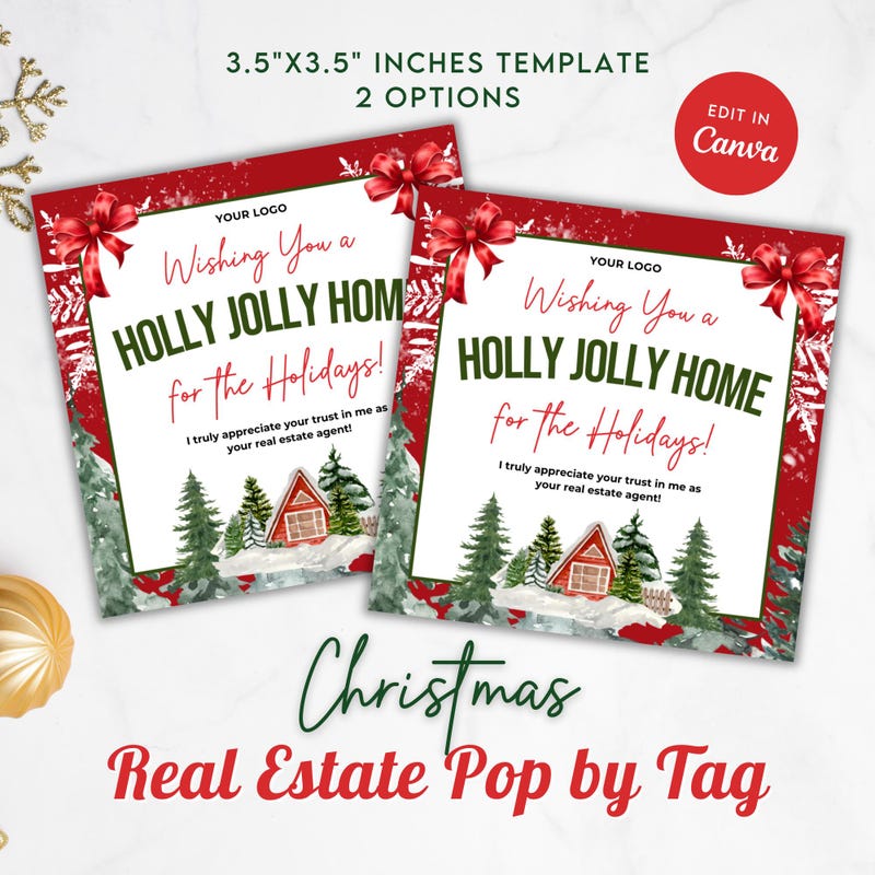 Realtor Christmas Cards - Etsy