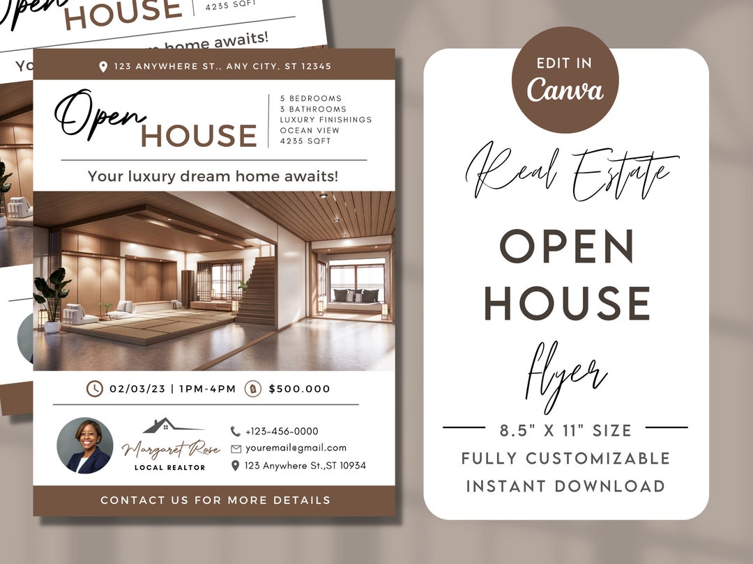 Real Estate Open House Flyer, Real Estate Open House Flyer Template ...