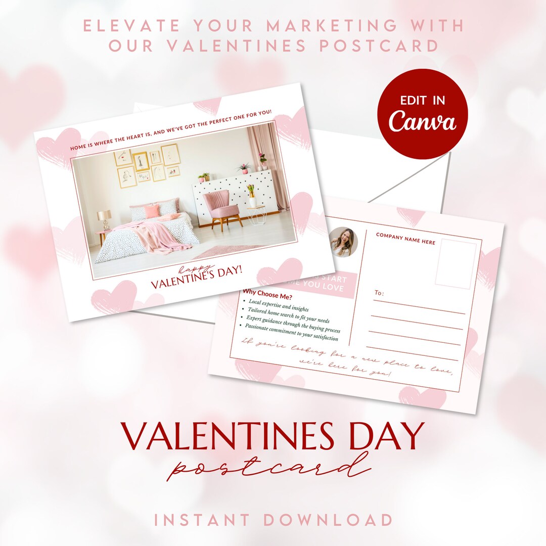 Valentines Day Real Estate Postcard, Valentine's Day Greetings Realtor ... Valentines Day Real Estate Postcard, Valentine's Day Greetings Realtor ...