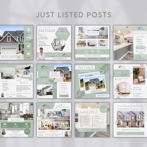 Real Estate Social Media Posts Templates,realtor Instagram Posts ...
