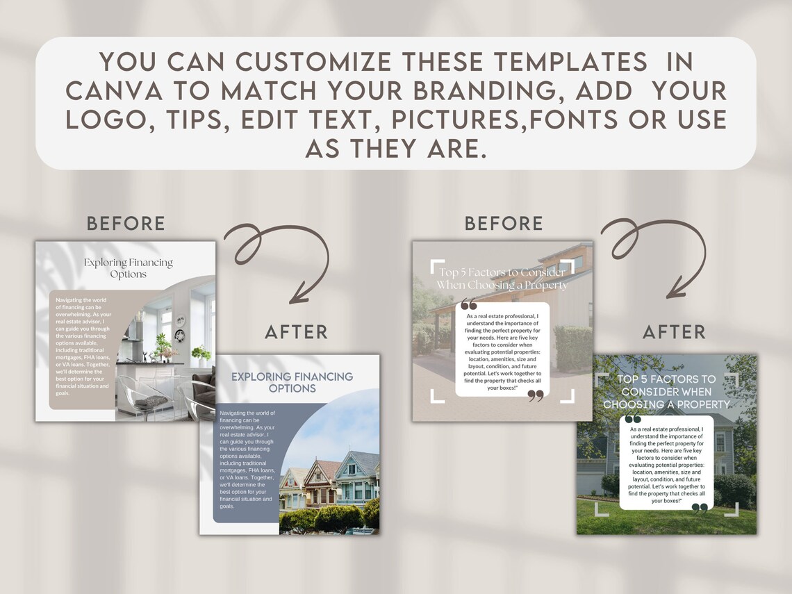 Real Estate Buyer & Seller Tips Posts, Realtor Instagram Tips Templates ...