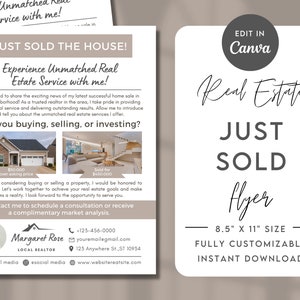 Real Estate Sold House Flyer, Real Estate Just Sold Neighbor's House ...