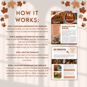 Real Estate Fall Newsletter, Realtor Fall Marketing Newsletter ...