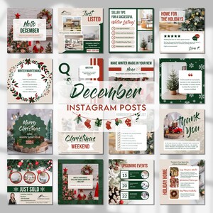 December Realtor Social Media Post Templates, Winter Real Estate ...