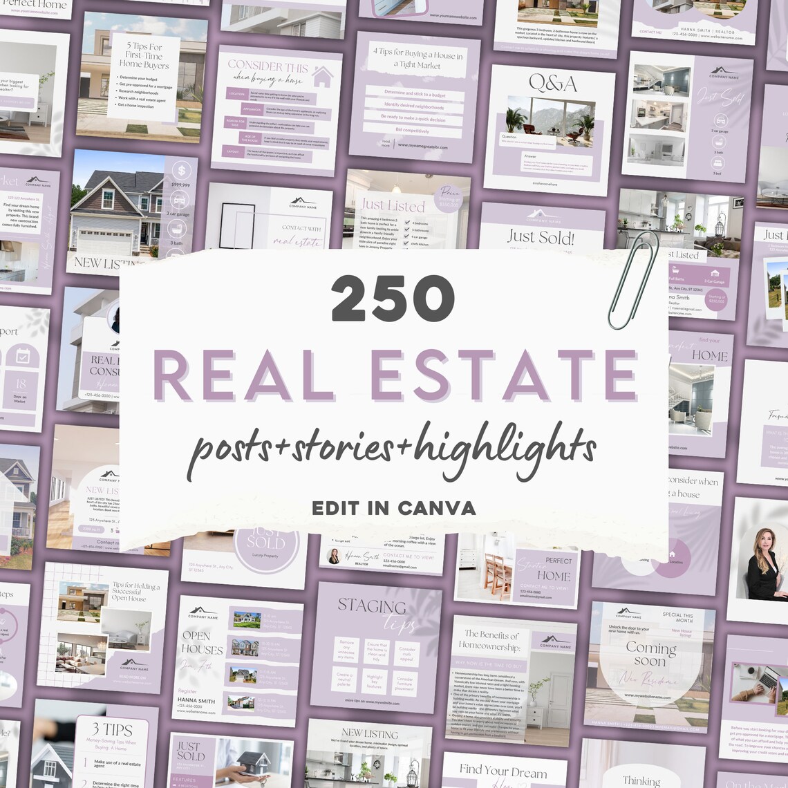Realtor Instagram Bundle, Realtor Instagram Post Templates, Real Estate ...