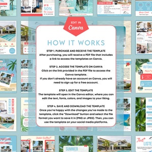 June Realtor Instagram Posts, Summer Real Estate Social Media Template ...