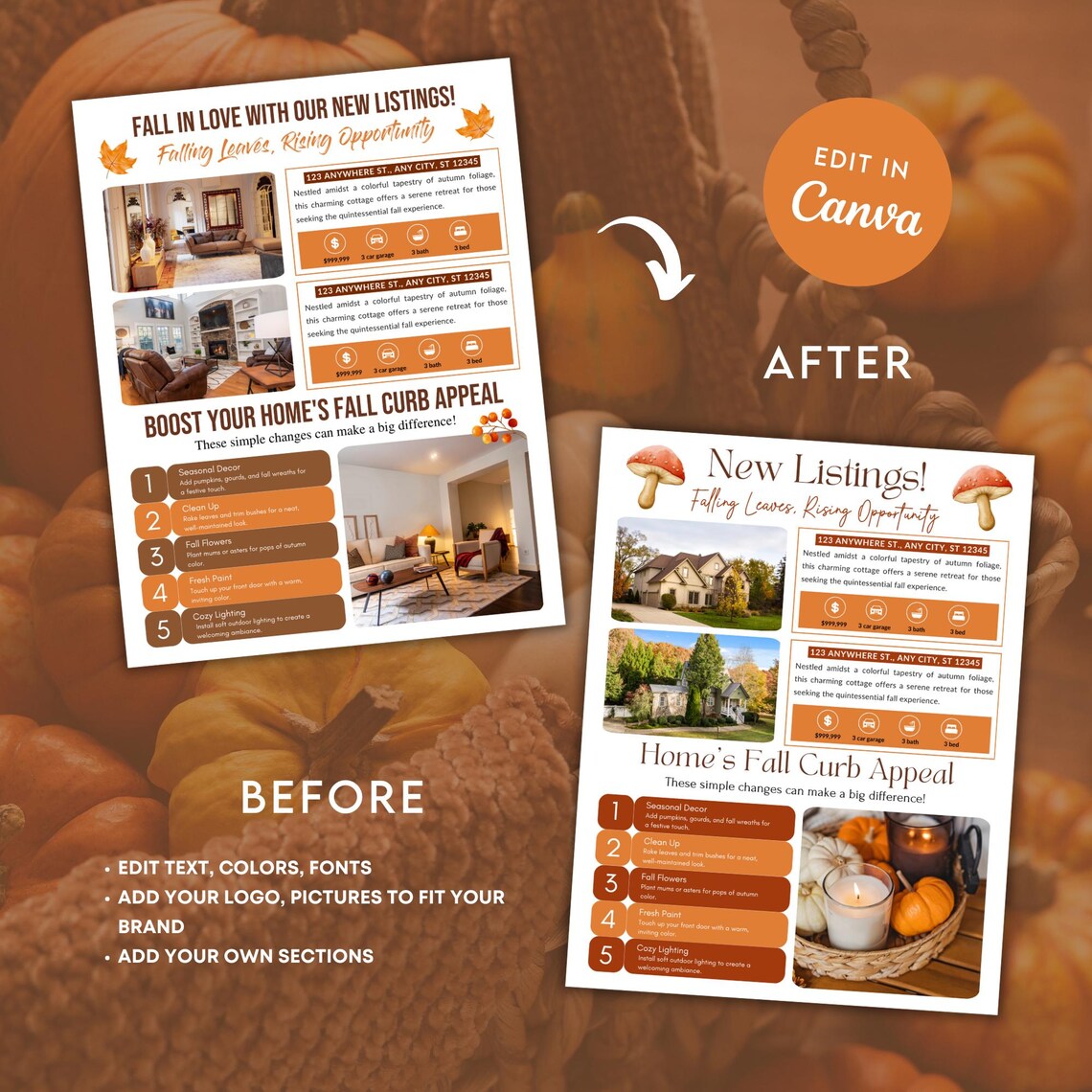 Real Estate Fall Newsletter, Realtor September Newsletter, Property ...