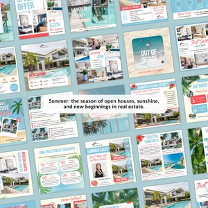 June Realtor Instagram Posts, Summer Real Estate Social Media Template ...