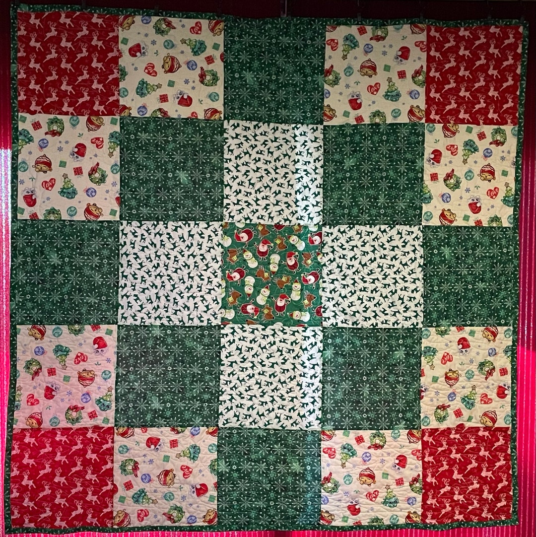 Christmas Granny Square Throw Quilt - Etsy