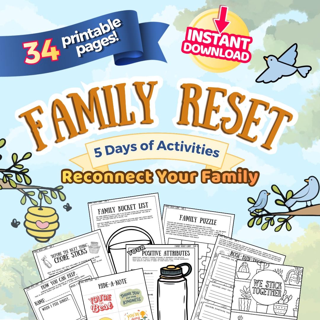 Family Reset Activity Pack – 5 Days Reconnect Your Family (34 Printable ...