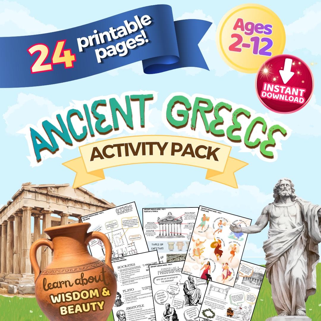 Ancient Greece Activity Pack – Printable, Homeschool, Curriculum, Greek ...