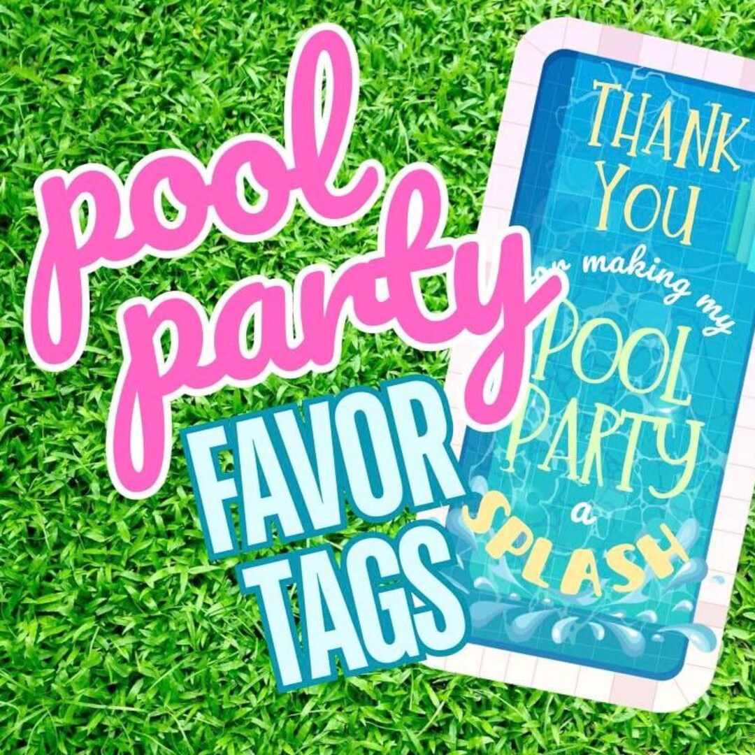 POOL PARTY - Favor Tags - Etsy