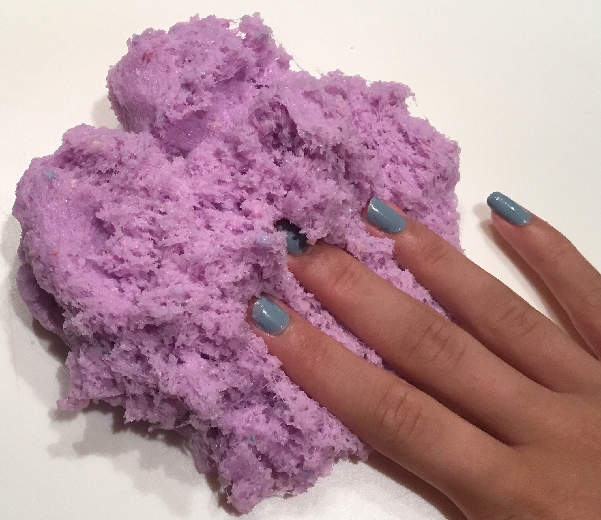 Light purple Cloud Slime Fairy Dust Drizzly Floofy Stretchy | Etsy
