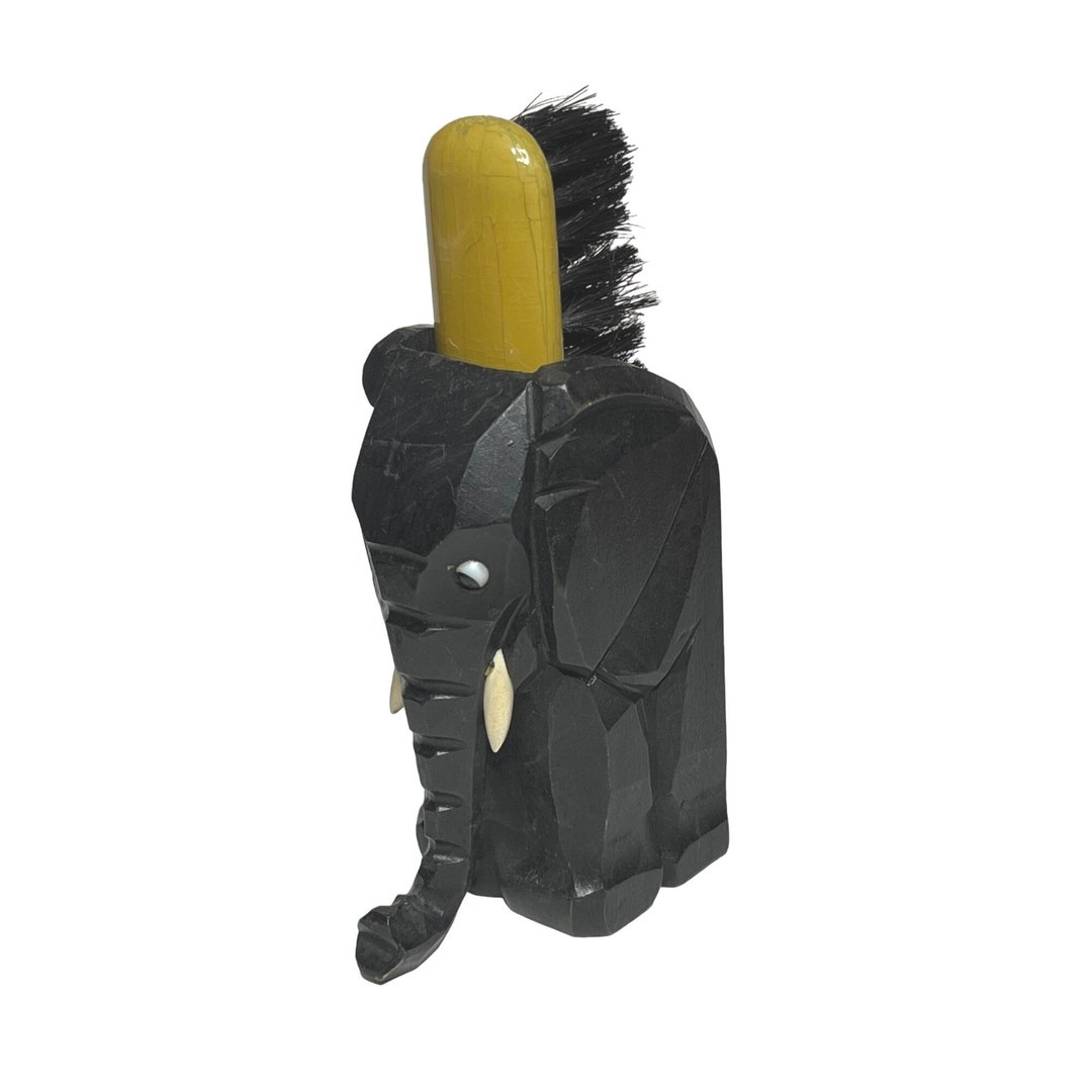 Vintage Beckhard Line Germany 1930s Carved Wood Elephant Shoe Brush ...