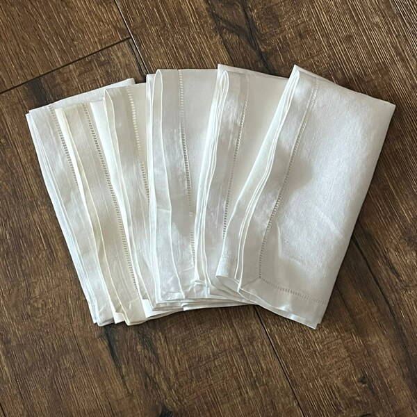 White Linen Napkins - Etsy