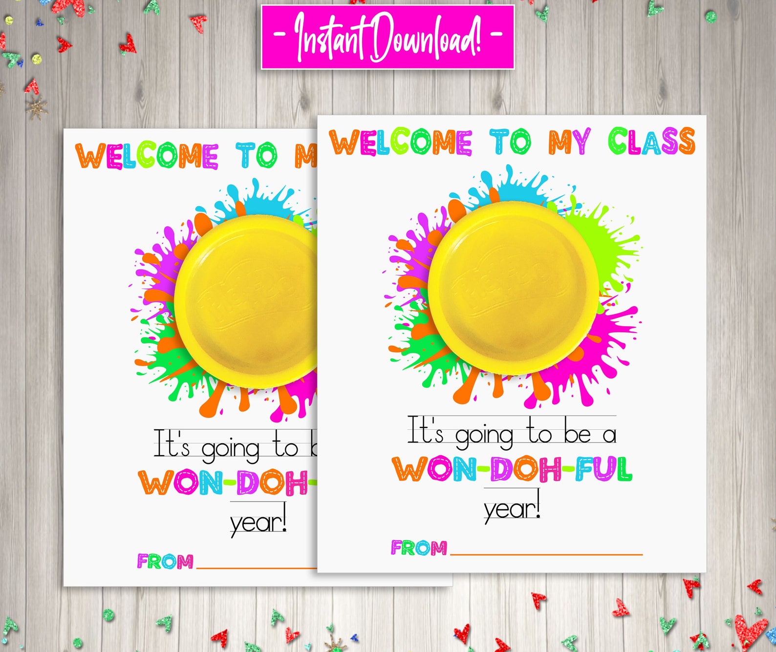 Back to School Playdoh Gift Tag Printable (PDF) - Etsy