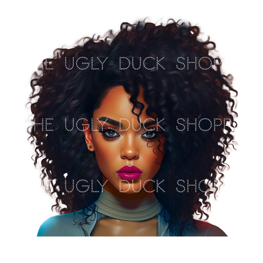 Black Woman Sublimation, Artwork for Women of Color, Beautiful Queen ...
