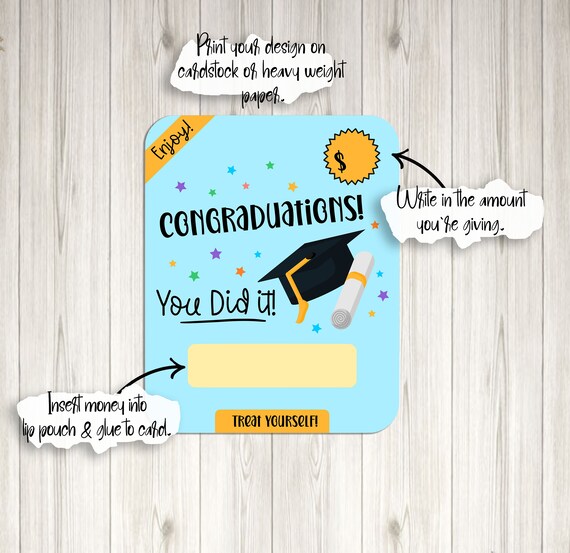 Printable Graduation Money Cards