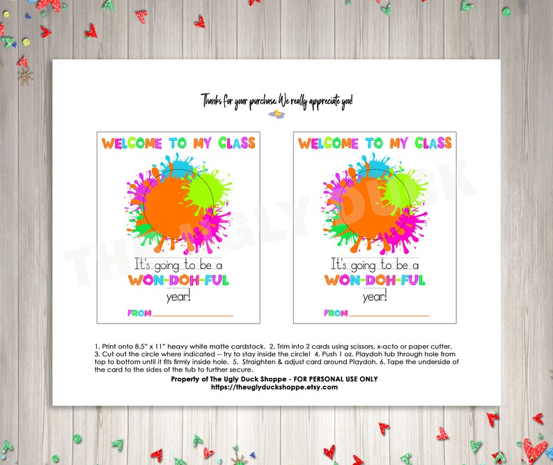 Back to School Playdoh Favor Playdoh Gift From Teacher - Etsy