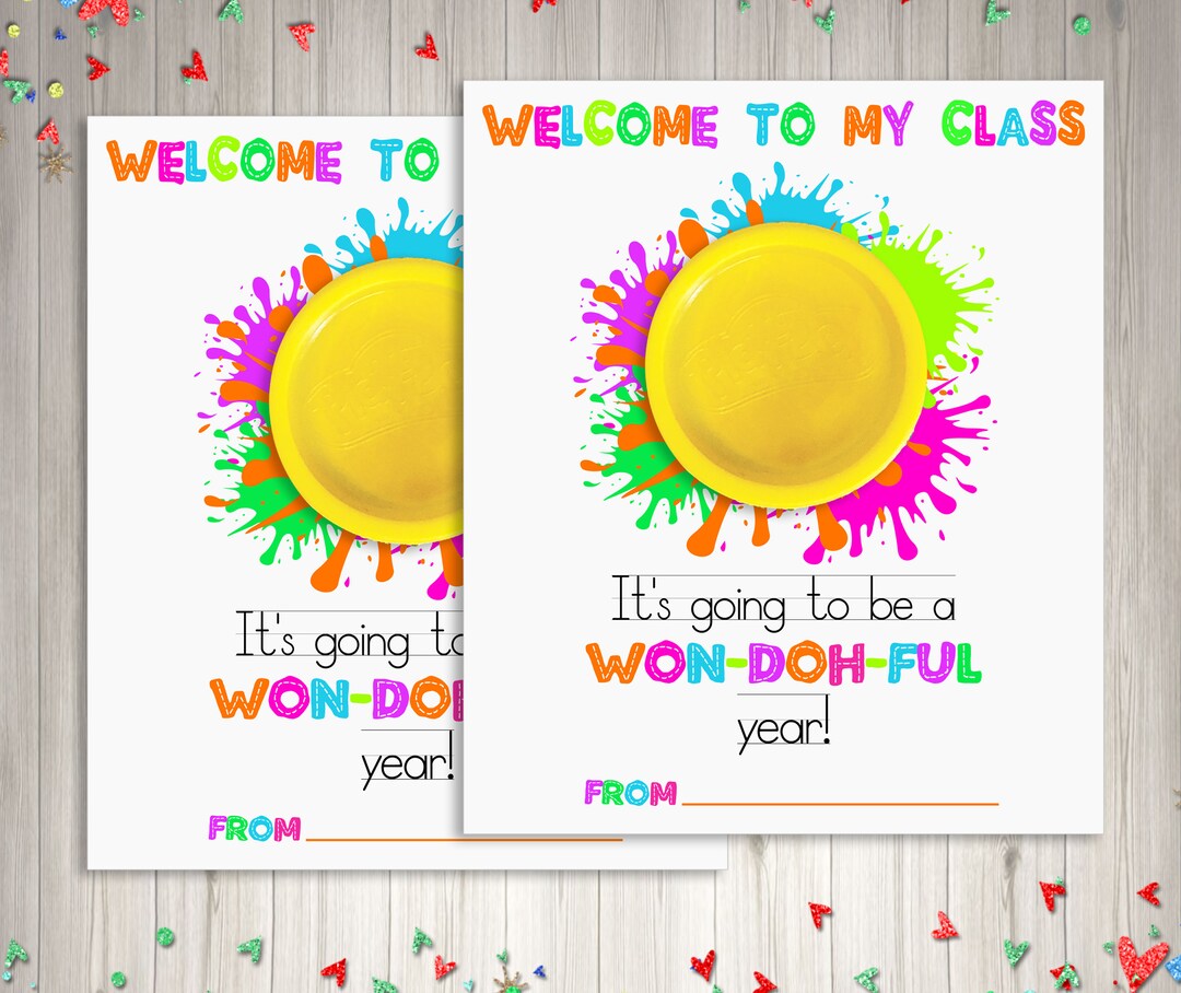 Back to School Playdoh Favor, Playdoh Gift From Teacher, Playdoh ...