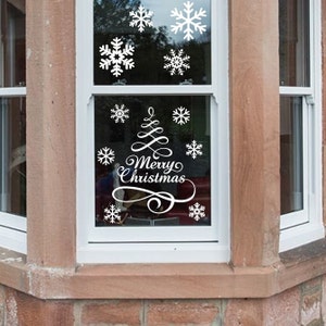 Merry Christmas Window / Mirror Sticker Christmas - Etsy