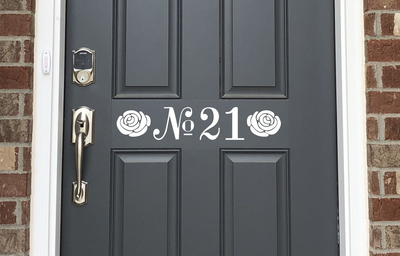 Custom Vinyl Front Door / Letterbox House Number Sticker With English ...