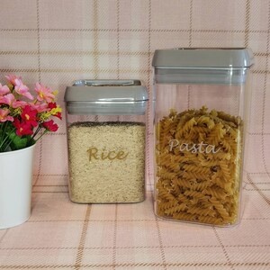 Custom Vinyl Labels and Stickers. Personalised Storage Container, Jar ...