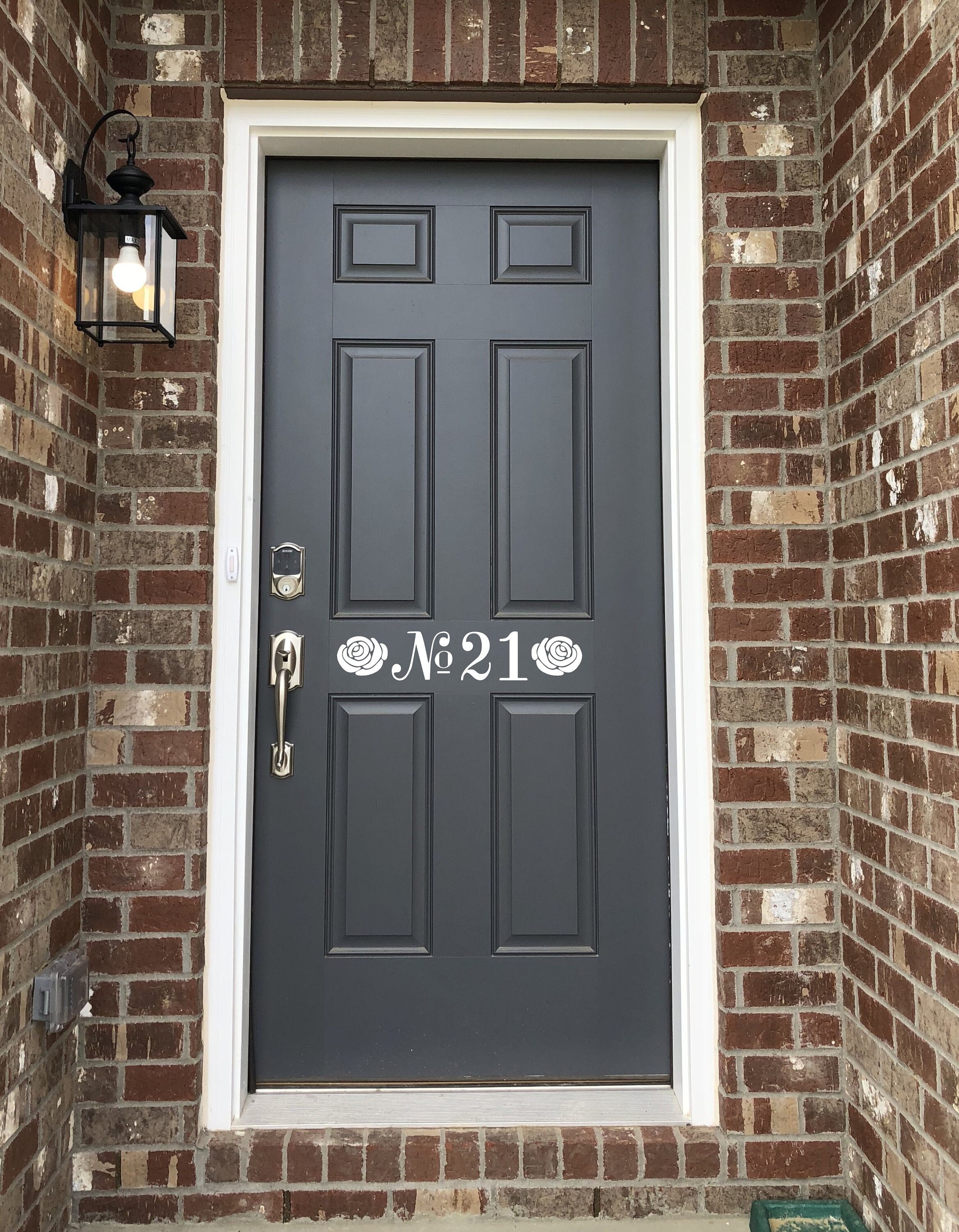 Custom Vinyl Front Door / Letterbox House Number Sticker With - Etsy UK