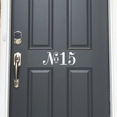 Custom Vinyl Front Door / Letterbox House Number Sticker - Etsy UK