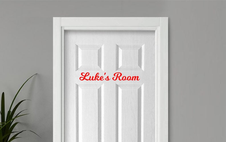 Personalised Door Sticker Bedroom Door Sticker Custom Vinyl - Etsy UK