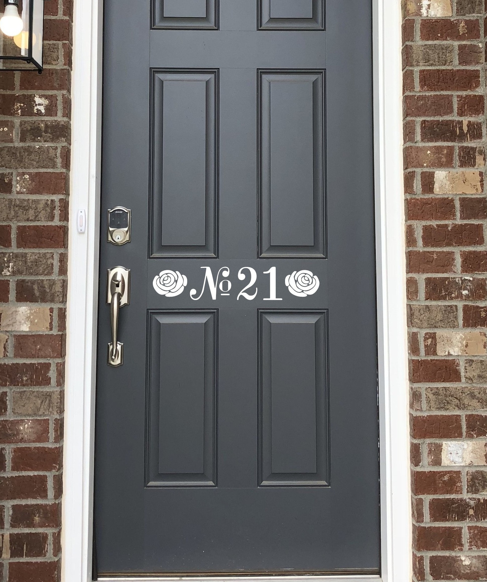 Custom Vinyl Front Door / Letterbox House Number Sticker With English ...