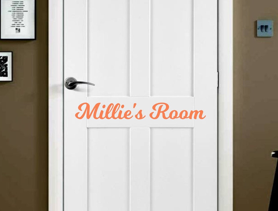 Personalised door sticker bedroom door sticker custom vinyl | Etsy