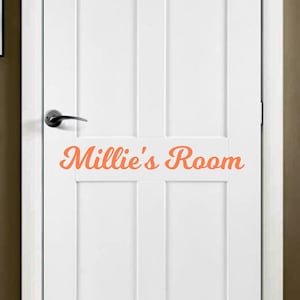 Personalised Door Sticker, Bedroom Door Sticker, Custom Vinyl Children ...