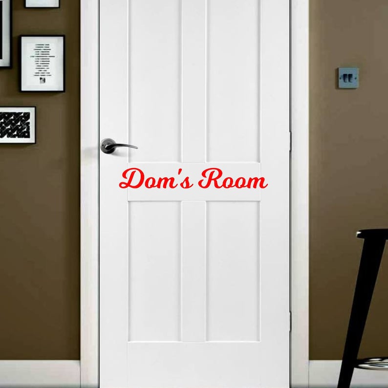 Personalised Door Sticker Bedroom Door Sticker Custom Vinyl - Etsy UK