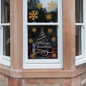 Merry Christmas Window / Mirror Sticker Christmas - Etsy