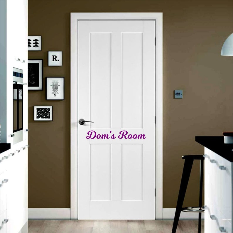 Personalised Door Sticker Bedroom Door Sticker Custom Vinyl - Etsy UK