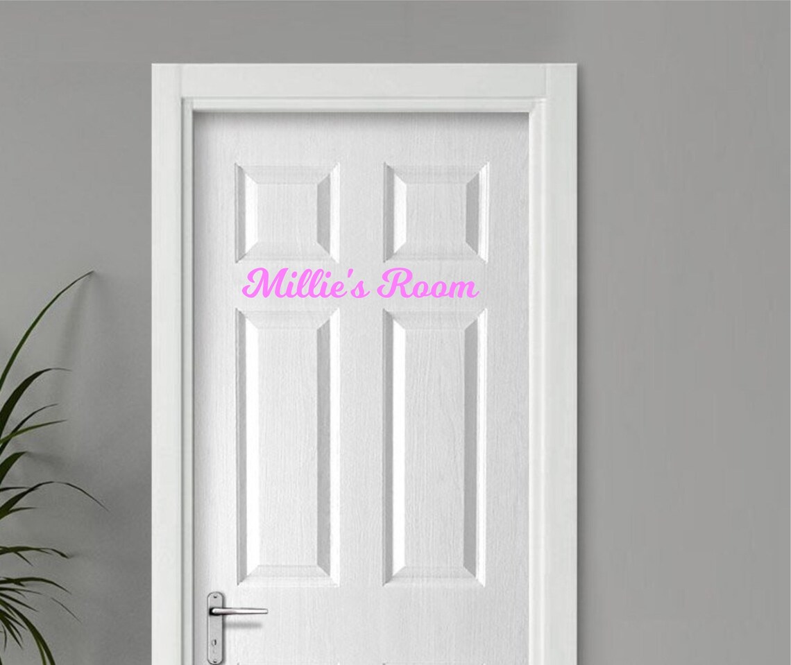 Personalised door sticker bedroom door sticker custom vinyl | Etsy