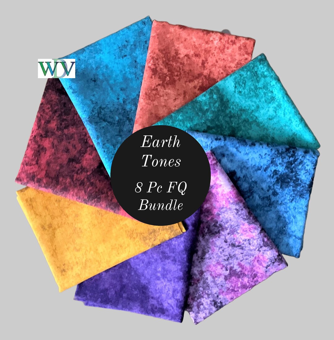 8 Pc Fat Quarter Bundle Assorted Earth Jewels Gem Tones - Etsy