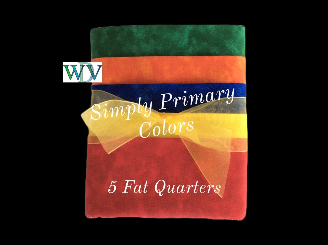 Fat Quarter Bundle –“simply Primary Colors” - 5 Pc FQ Bundle – Stash ...