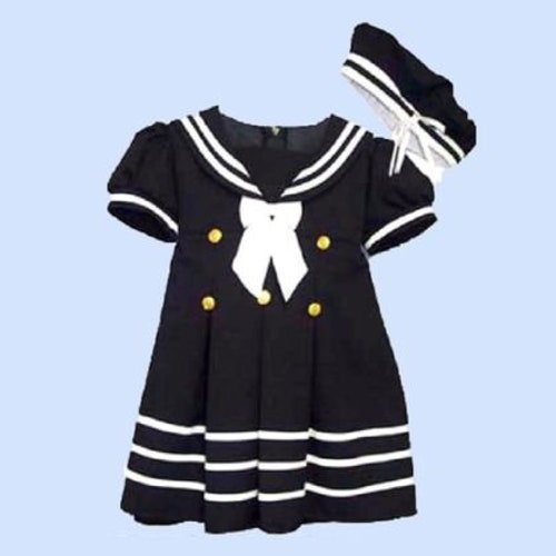 Girls White Sailor Dress Outfit With Matching Hat and Bow - Etsy