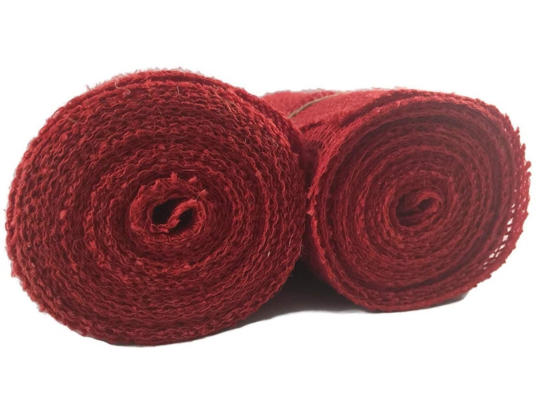Red Burlap Colored Burlap Ribbon Roll Red Burlap 5.5 X | Etsy