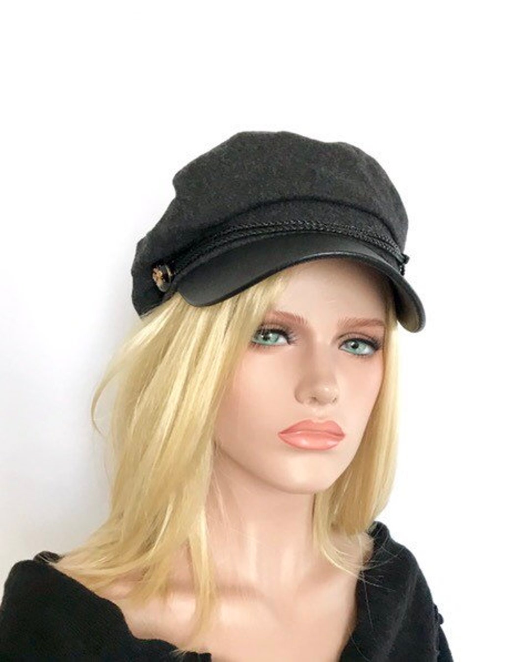 Malta Anthracite Cap. Women's Cap. Sailor Cap. Gavroche. Women's Hat ...