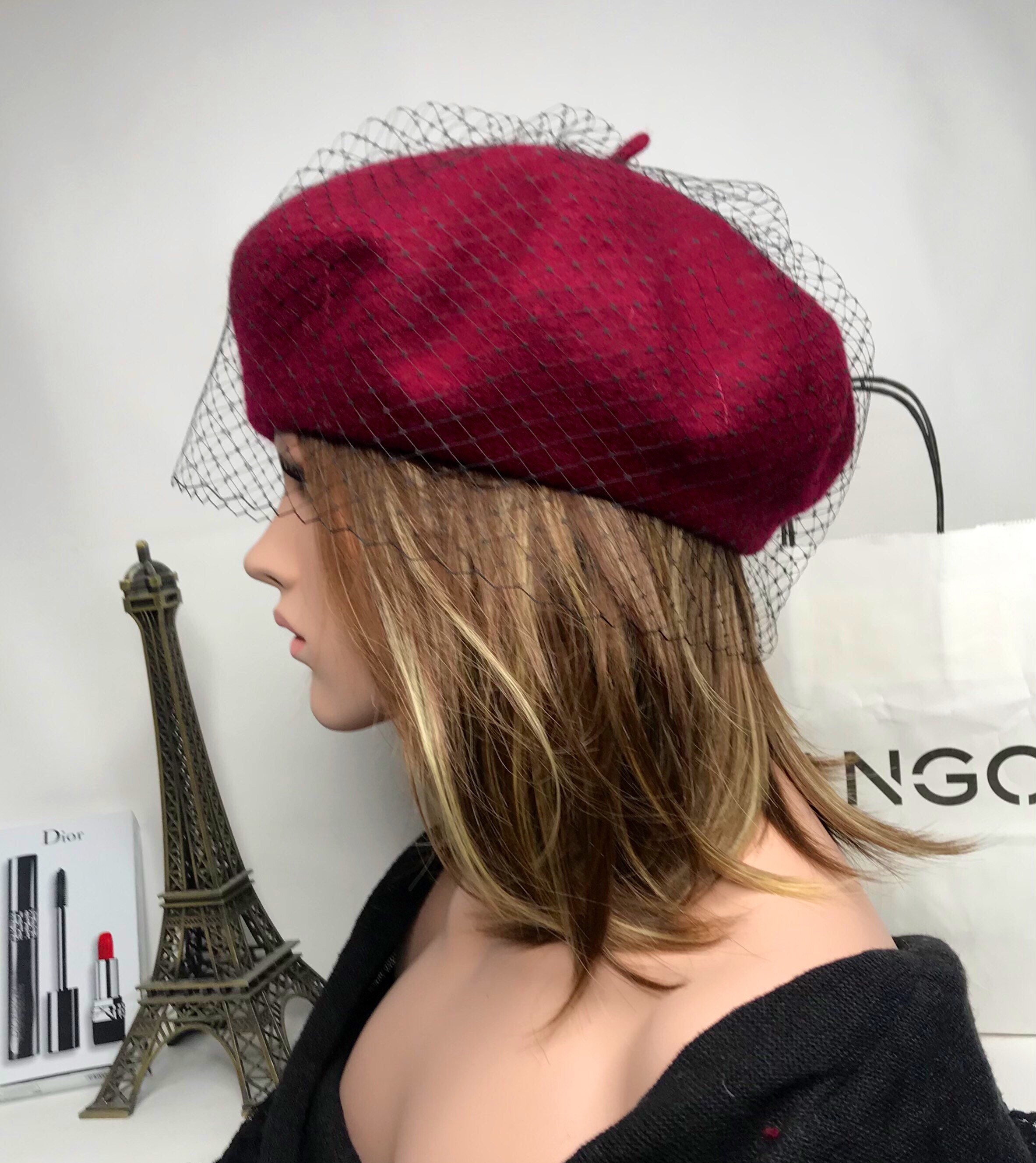 Beret Woman Paris Bordeaux. Parisian Beret. Wool Beret. Winter - Etsy UK