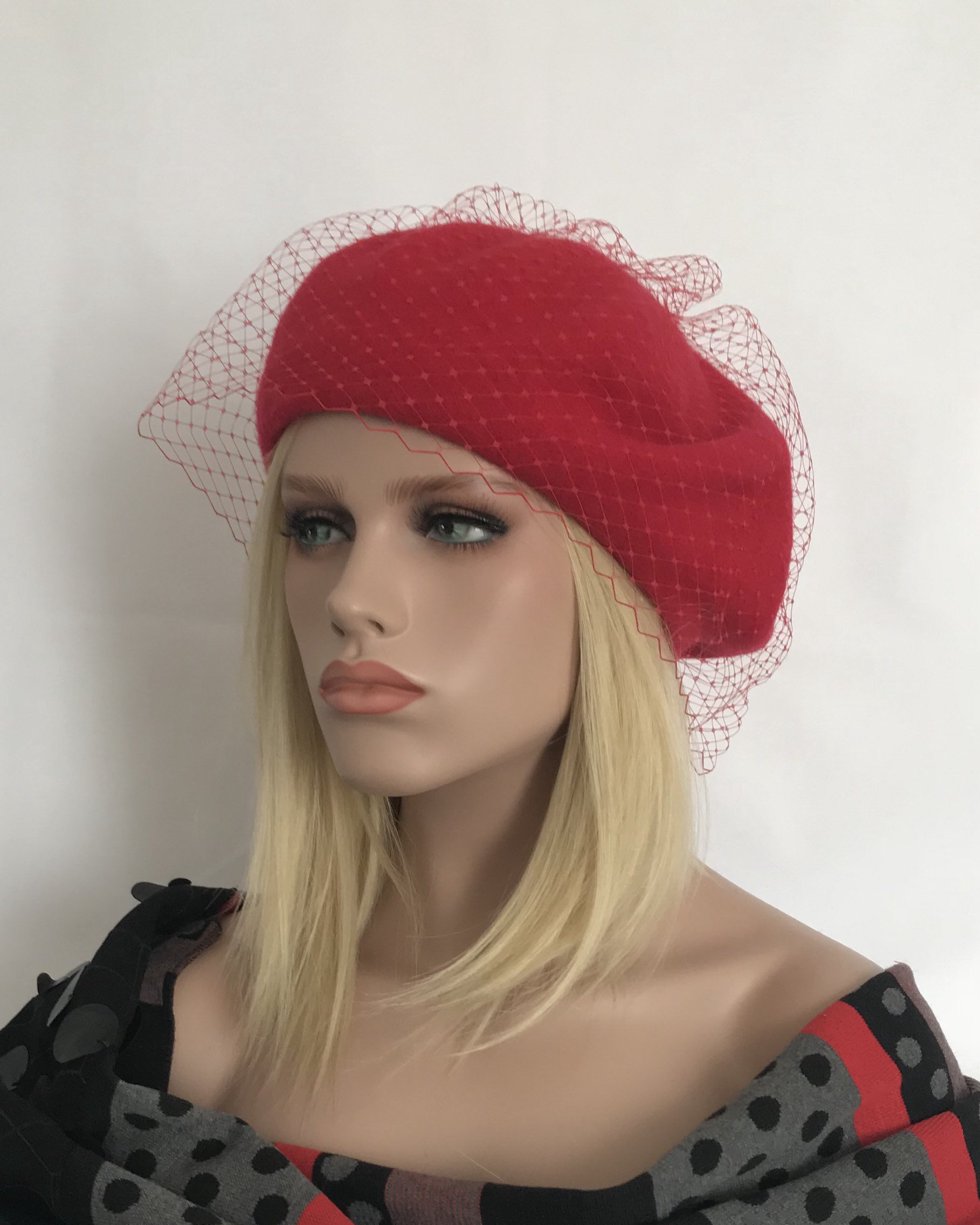 Beret Paris Red. Women's Hat . Winter Hat . Wool Beret - Etsy