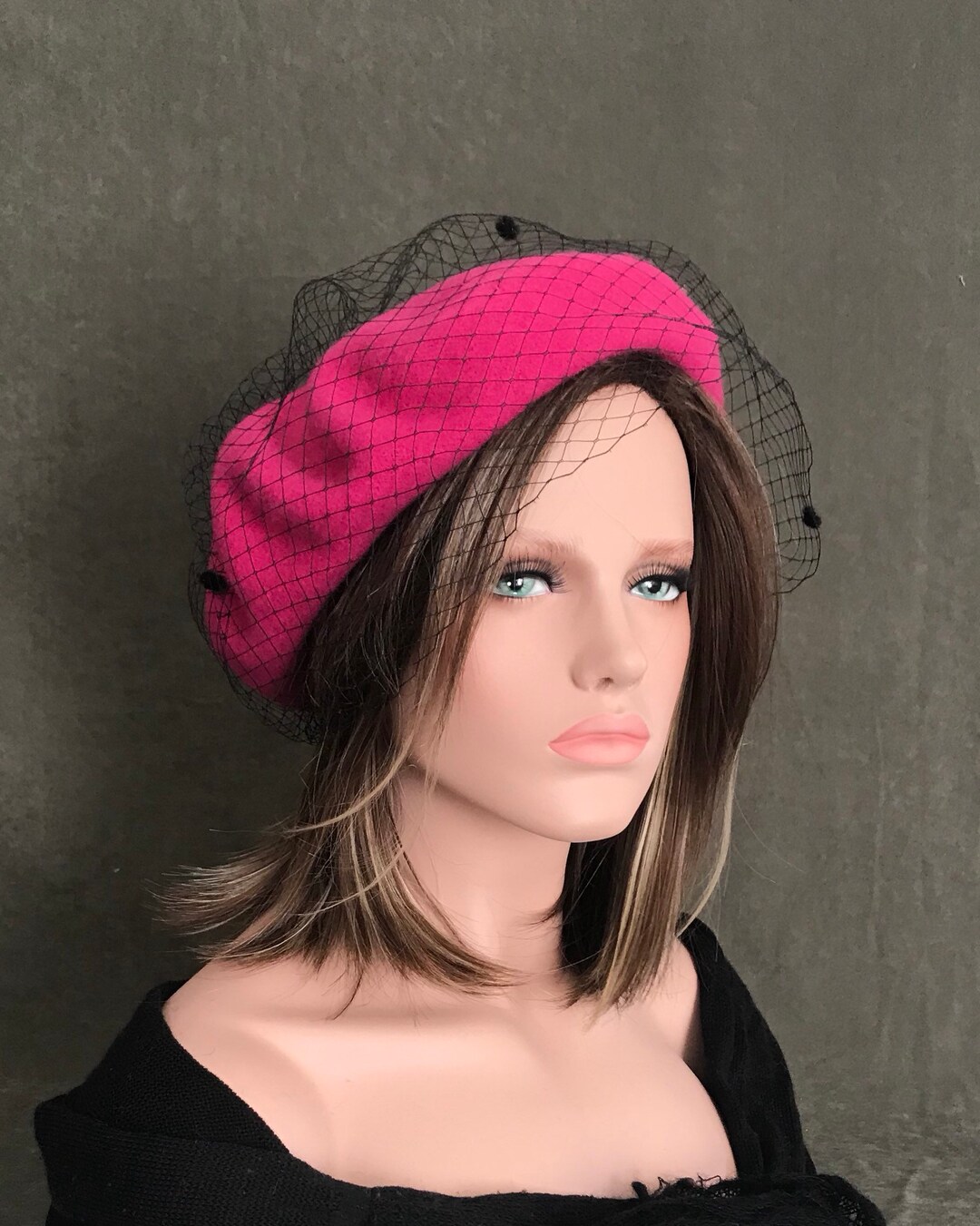 Paris Rose Beret. Women's Hat. Formal Hat. Wedding Hat. Winter Hat ...