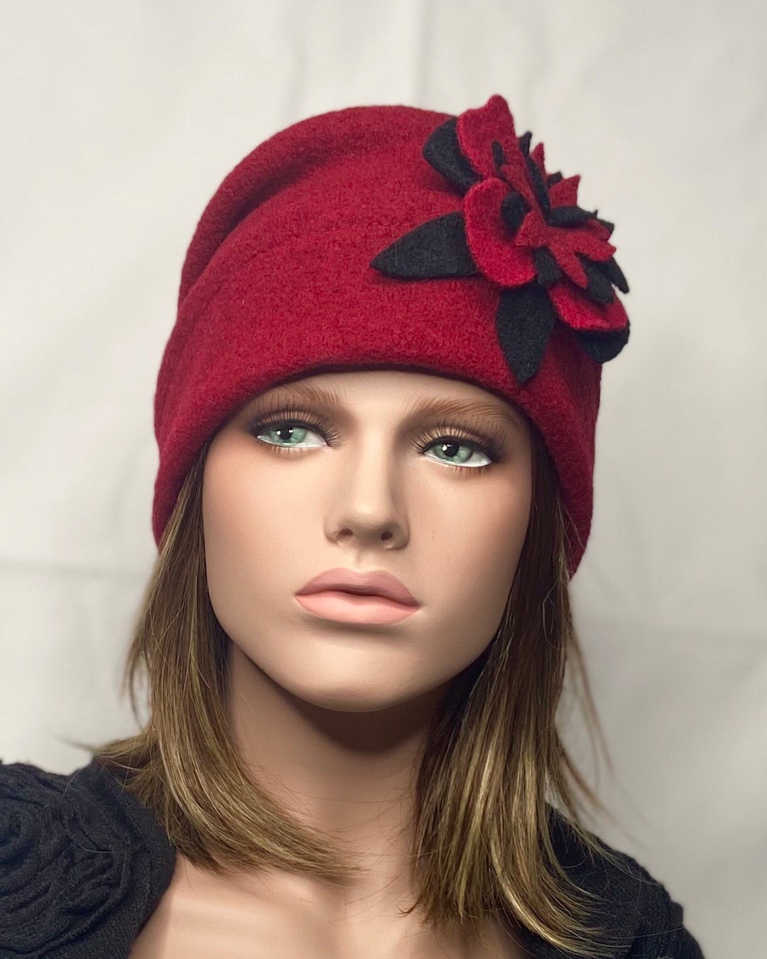 Emie Red Women's Hat. Winter Hat. Women's Toque. Boiled Wool Hat. - Etsy