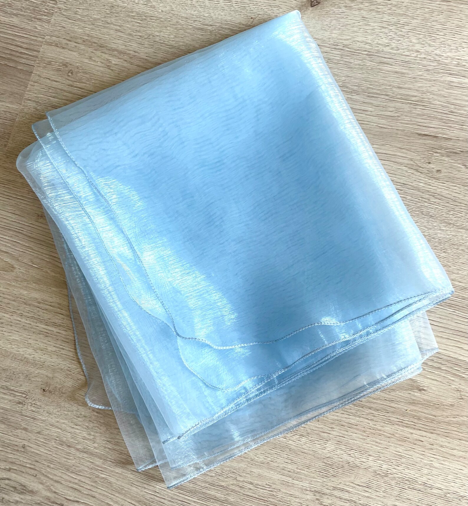 Sky Blue Organza Stole. Organza Shawl. Stole 250x75cm. Wedding Star ...