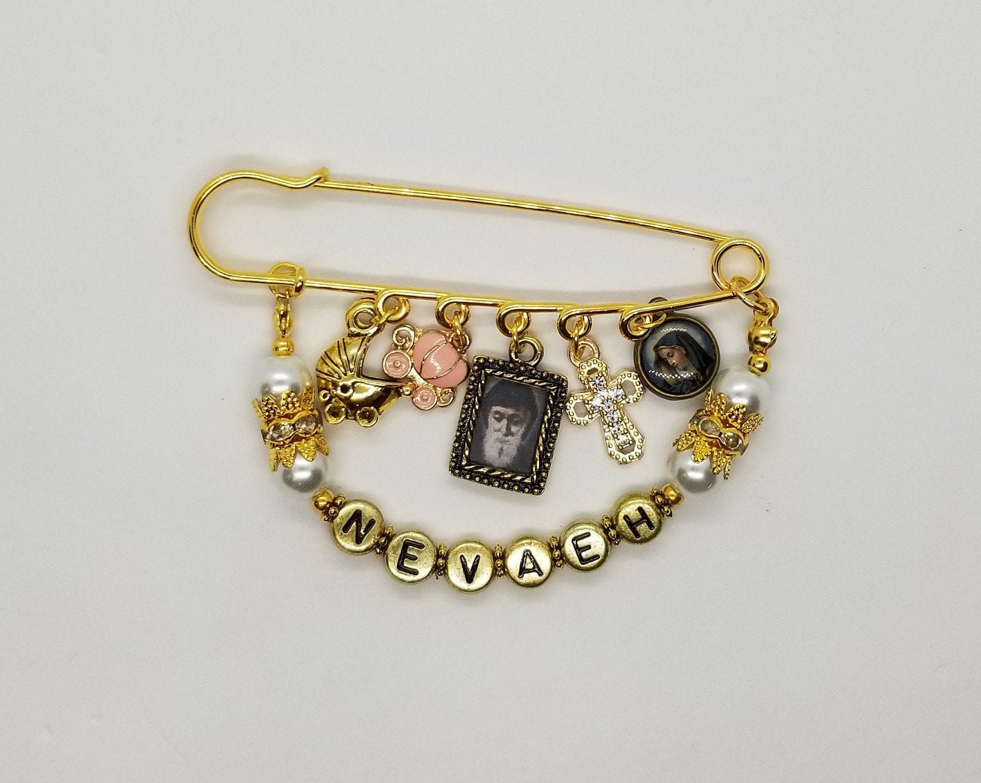 Personalized Baby Pin With Name And, Gold Plated - Etsy