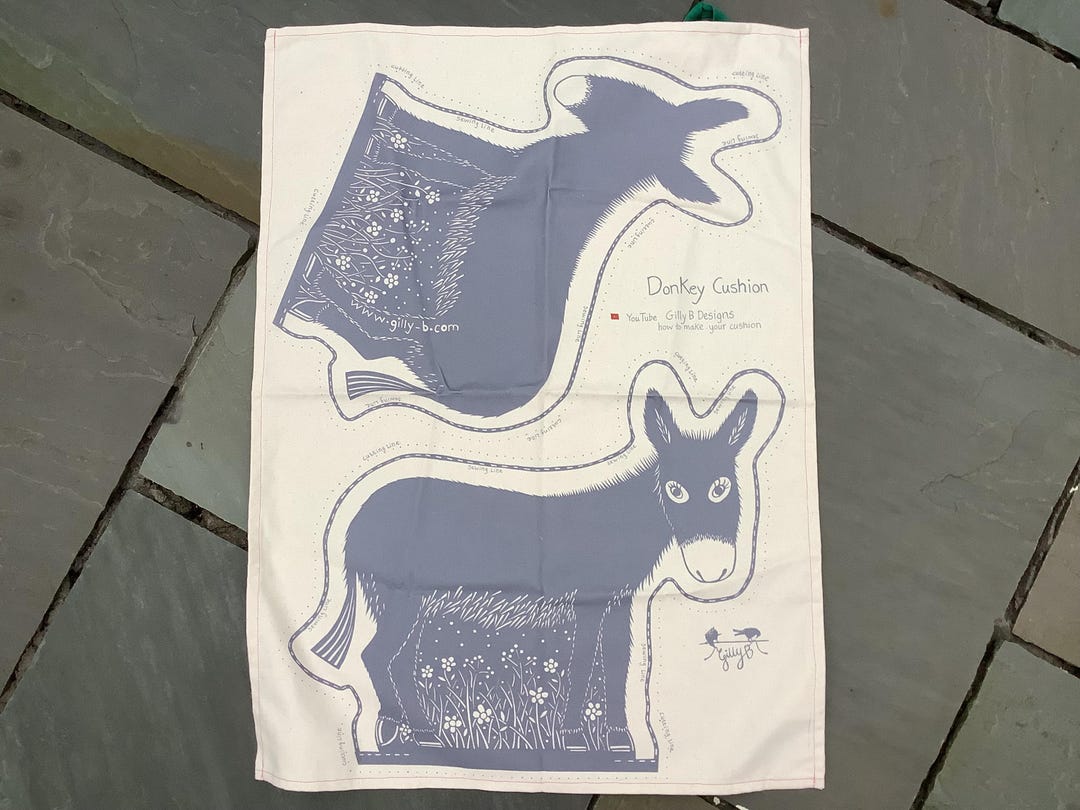 Extra Large Donkey T Towel That Can Be Made Into a Cushion. - Etsy